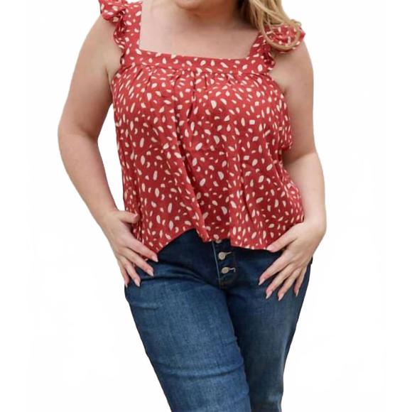 Be Stage | Tops | New Be Stage Woven Top In Brickwhite Dots | Poshmark